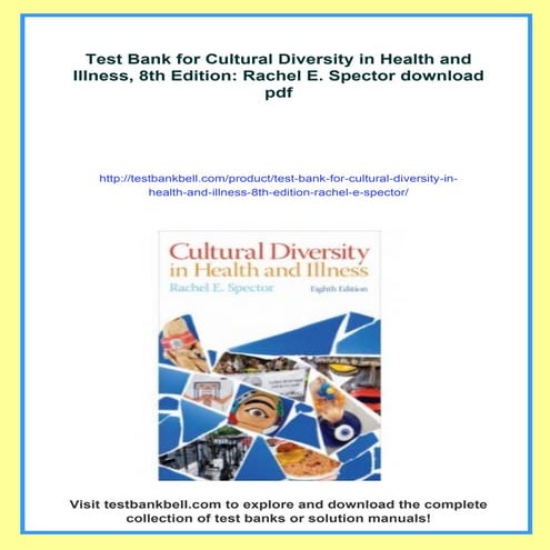 Test Bank for Cultural Diversity in Health and Illness, 8th Edition ...