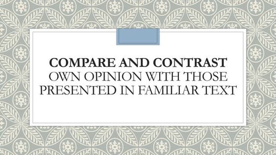 Compare and contrast_ppt | PPT