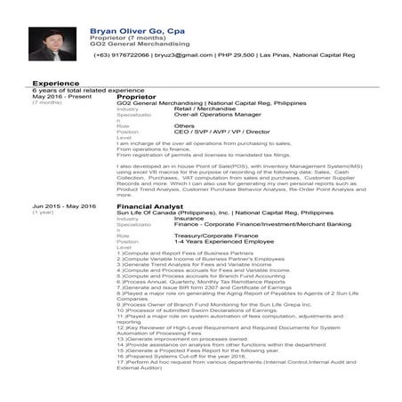 Bryan Oliver Go, Cpa | DOC