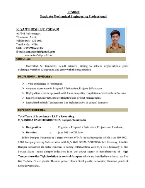 Narendra Kumar- Resume | DOC
