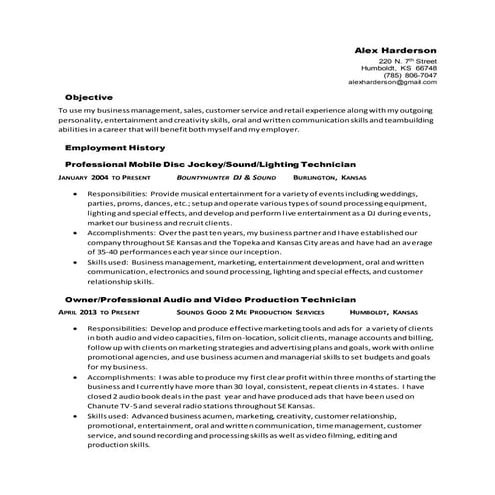 Alex Harderson Resume 2-15-15 | DOCX