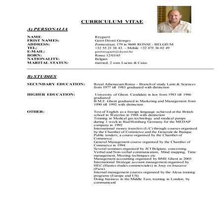 Benjamin small cv | PDF