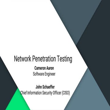 COM 495 network pen testing | PPTX
