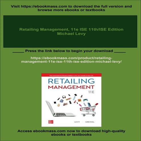 Retailing Management, 11e ISE 11th/ISE Edition Michael Levy | PDF