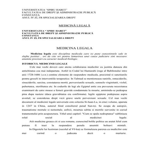 Medicina Legală | PDF