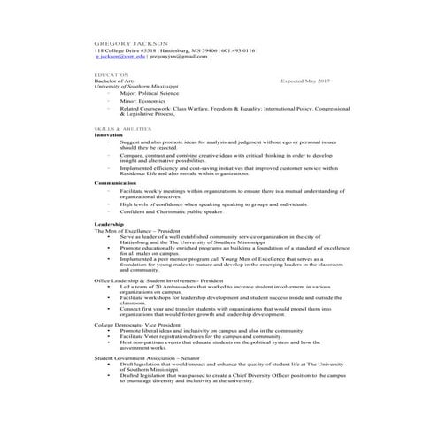 GREG JACKSON 2016 RESUME- updated | PDF