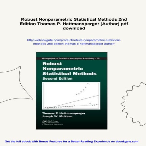 Robust Nonparametric Statistical Methods 2nd Edition Thomas P. Hettmansperger (Author) | PDF