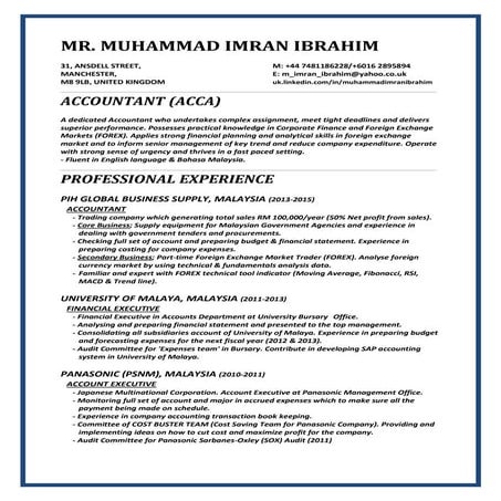 RESUME MUHAMMAD IMRAN IBRAHIM | PDF