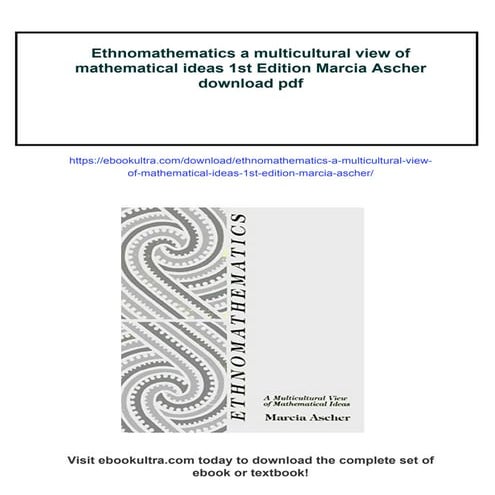 Ethnomathematics a multicultural view of mathematical ideas 1st Edition ...