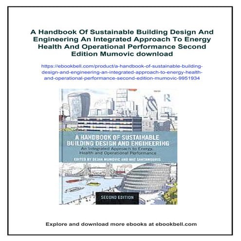 A Handbook Of Sustainable Building Design And Engineering An Integrated ...