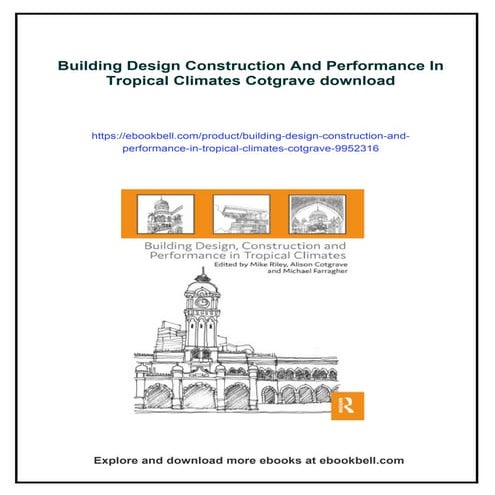 Building Design Construction And Performance In Tropical Climates ...