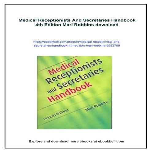 Medical Receptionists And Secretaries Handbook 4th Edition Mari Robbins ...