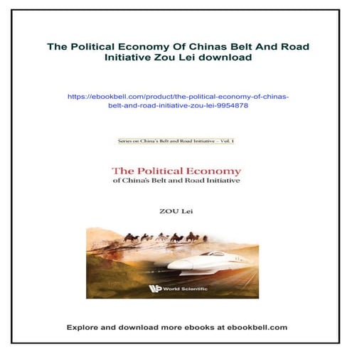 The Political Economy Of Chinas Belt And Road Initiative Zou Lei | PDF