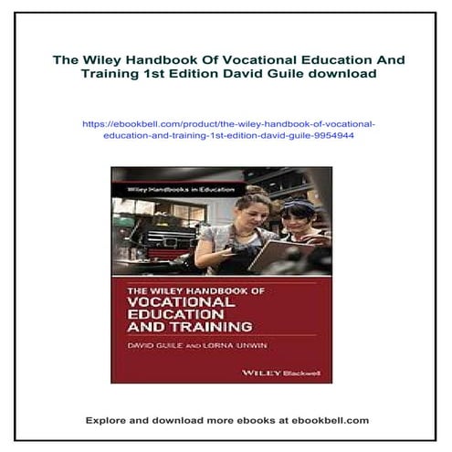 The Wiley Handbook Of Vocational Education And Training 1st Edition ...