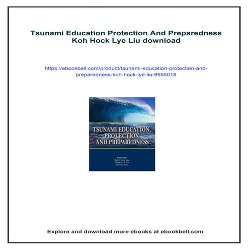 Tsunami Education Protection And Preparedness Koh Hock Lye Liu | PDF