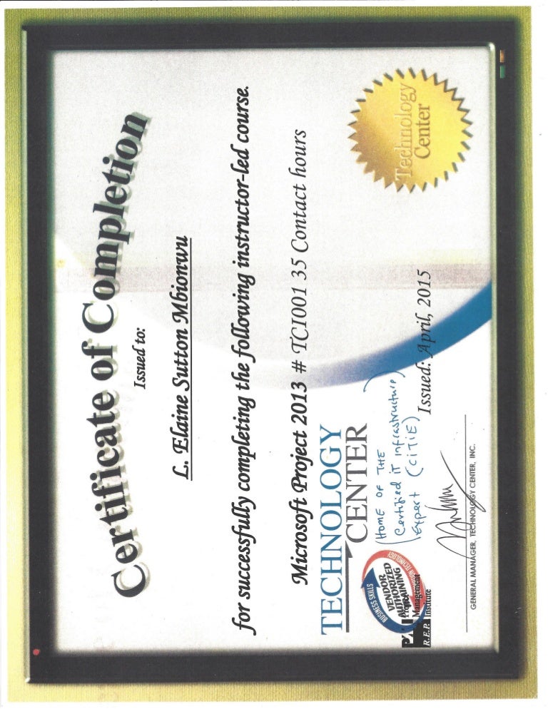 Project Management Professional (PMP) and Microsoft Project Certifica…