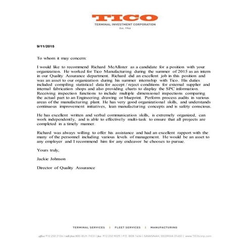 Life Technologies Letter of Recommendation - SV | PDF