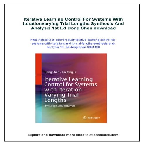Iterative Learning Control For Systems With Iterationvarying Trial Lengths Synthesis And ...