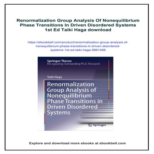 Renormalization Group Analysis Of Nonequilibrium Phase Transitions In Driven Disordered Systems ...