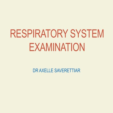 Examination of the respiratory system | PPT