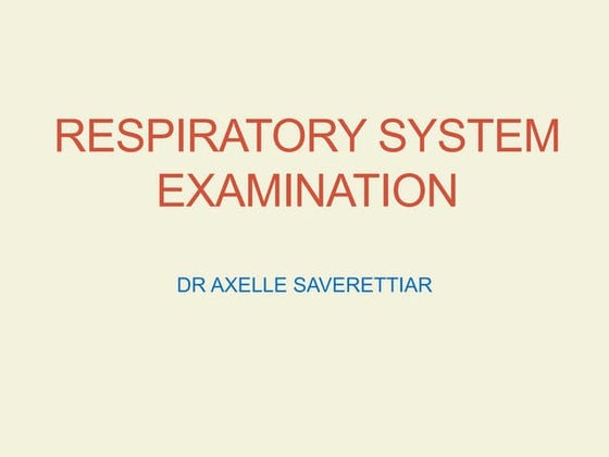 Examination of the respiratory system | PPT