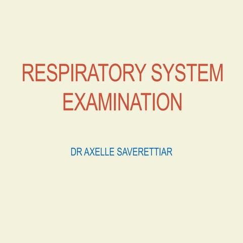 Examination of the respiratory system | PPT