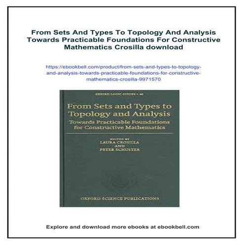 From Sets And Types To Topology And Analysis Towards Practicable ...