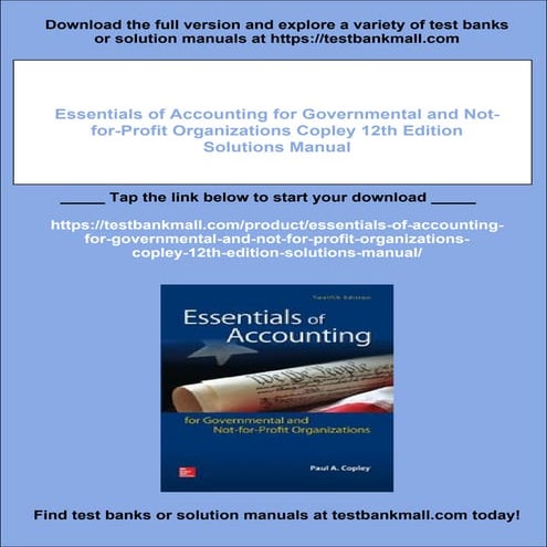 Essentials of Accounting for Governmental and Not-for-Profit ...