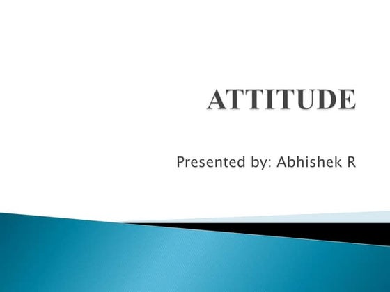 Attitude- Psychology | PPT
