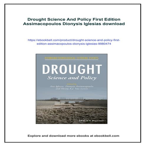 Drought Science And Policy First Edition Assimacopoulos Dionysis ...