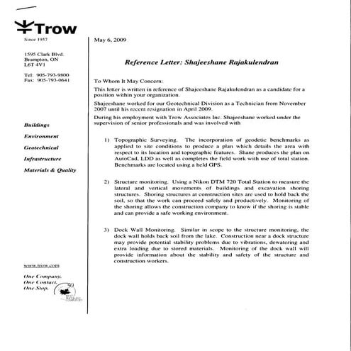 reference letter-trow1 | PDF