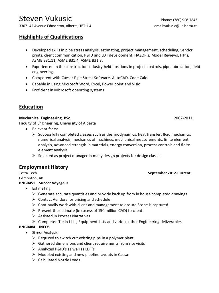Steven Vukusic Resume