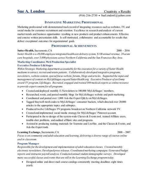 Lisa Menner Resume | PDF