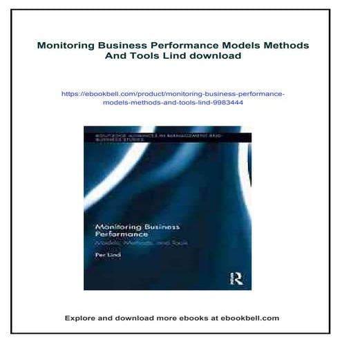 Monitoring Business Performance Models Methods And Tools Lind | PDF