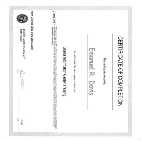 GIC Training Certificate | PDF