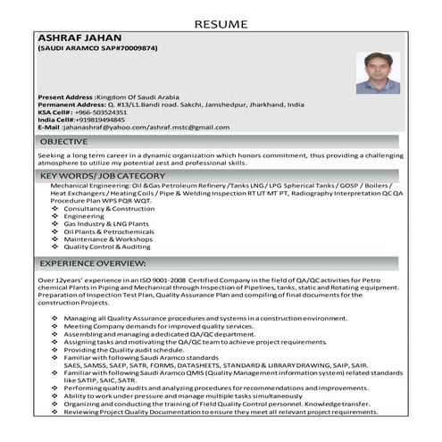 ashraf letest cv. | DOCX