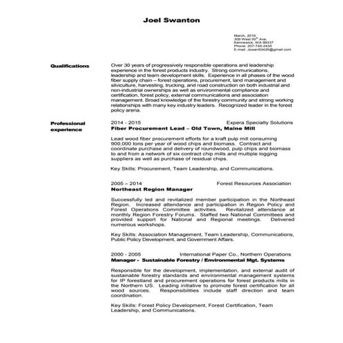 Resume-J. Swanton.March.2016 | Woodworking | Arts and Crafts