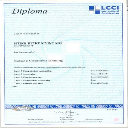 Diploma in Computerised Accounting | PDF