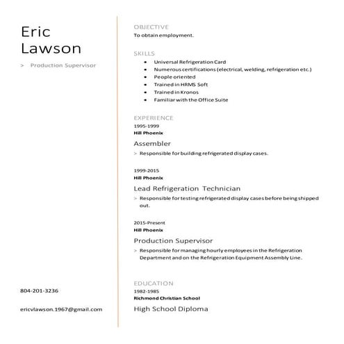 Eric Lawson Resume | PDF