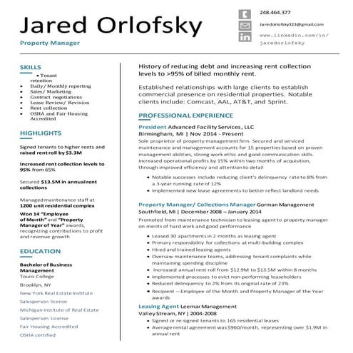jared orlofsky resume | DOCX