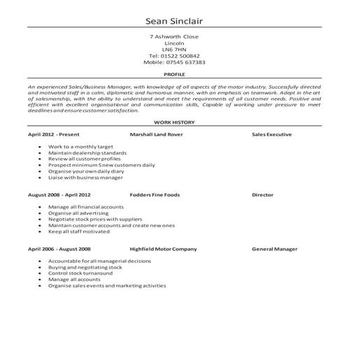 Seans CV | DOCX