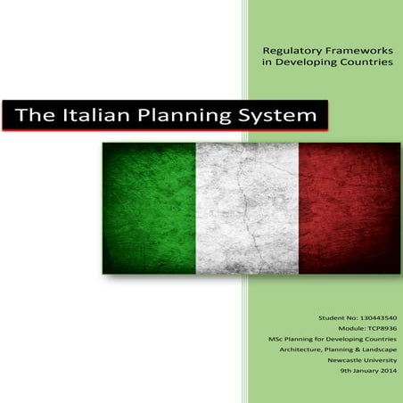 Italian Planning System | PDF