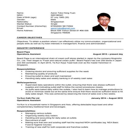 Aaron's Resume for 2015 | PDF