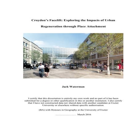Croydon’s Facelift- Exploring the Impacts of Urban Regeneration through ...