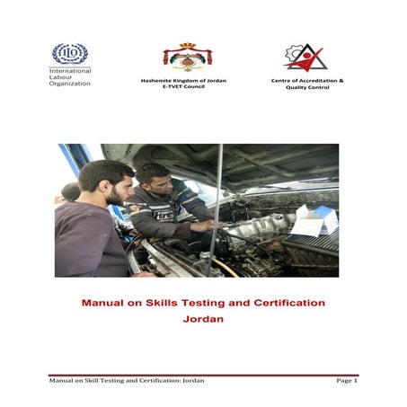 Manual on Skill Testing and Certification ILO Jordan | PDF