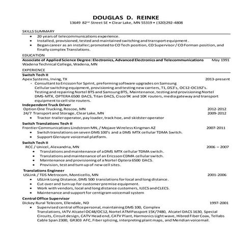 Management Resume | DOCX