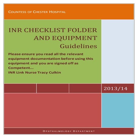 INR CHECKLIST FOLDER AND EQUIPMENT Guidelines | DOCX