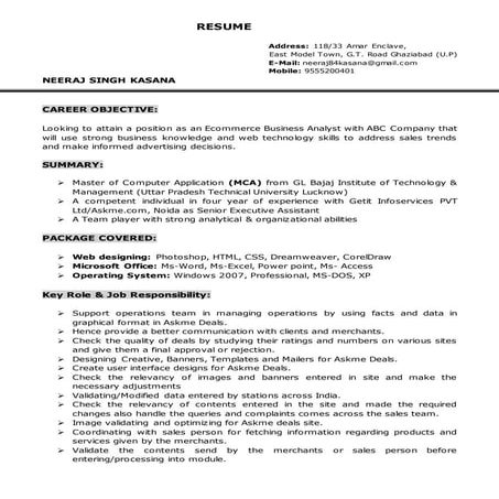 Neeraj Resume | DOCX