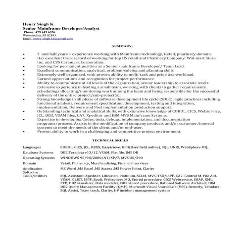Henry_Singh_Resume_2015 | DOC