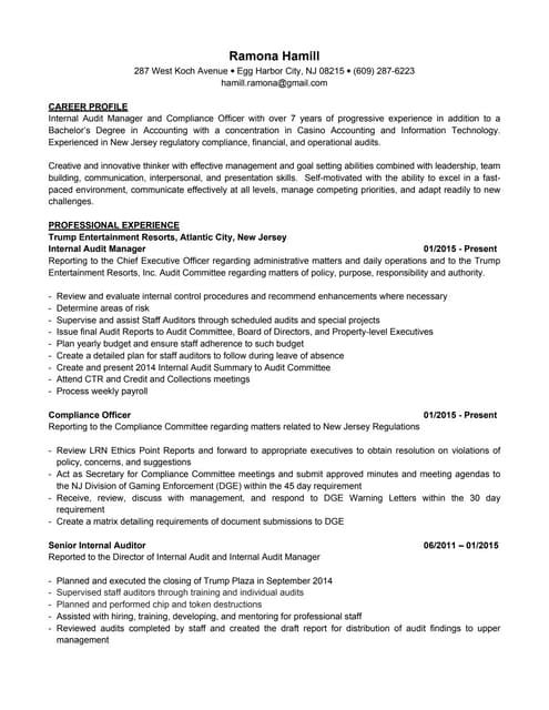 Ramona Hamill presentations